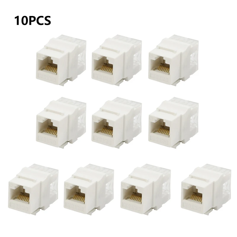 10pcs Cat6a Utp Ethernet Network Module Rj45 Keystone Jack Computer ...
