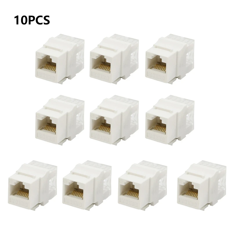 10pcs Cat6a Utp Ethernet Network Module Rj45 Keystone Jack Computer ...