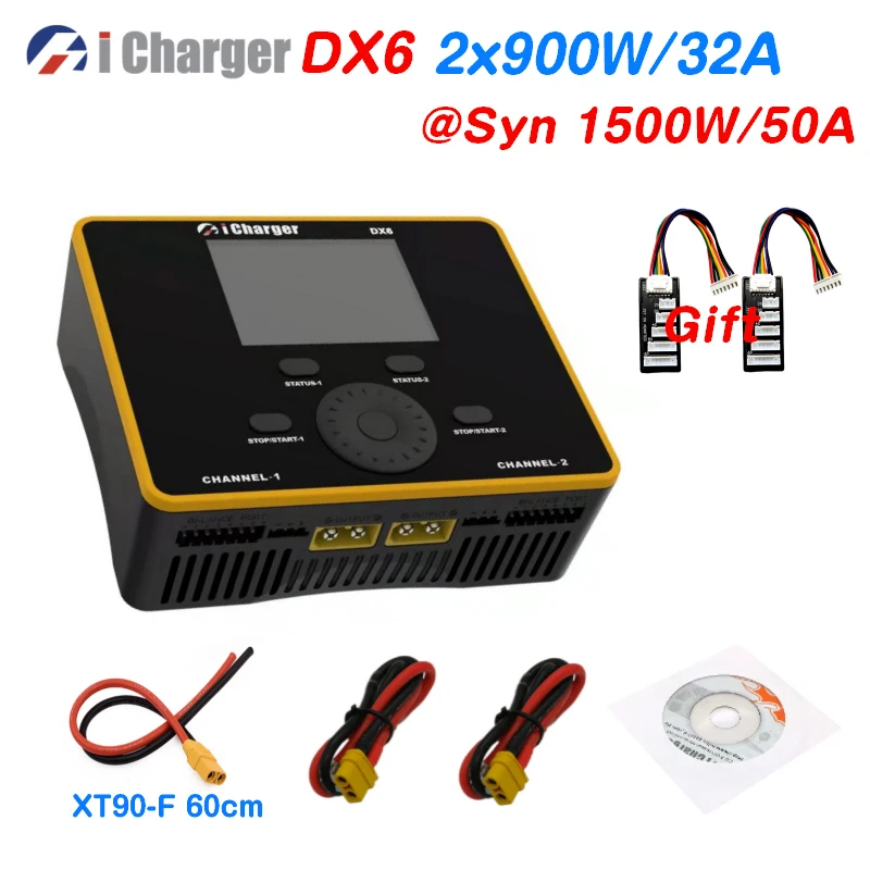 iCharger DX6 DC 900W 32A Dual Channel High Power Balance Charger ...