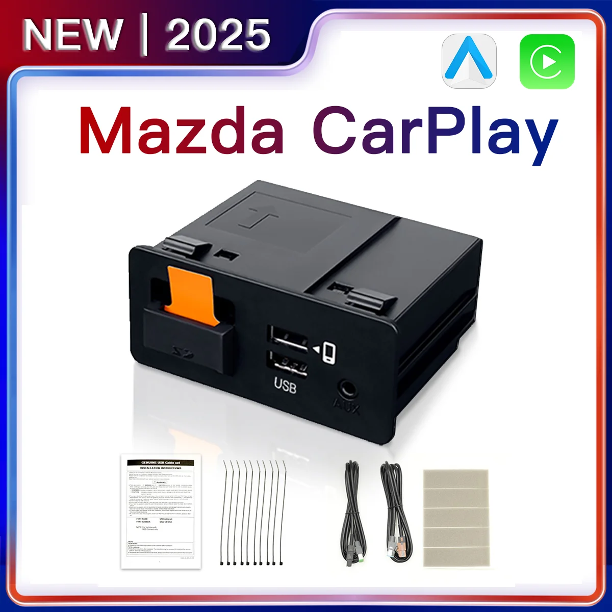 CarPlay-Android-Auto-USB-Hub-OEM-para-modificar-Mazda-3-2-6-CX3-CX5-CX8 ...