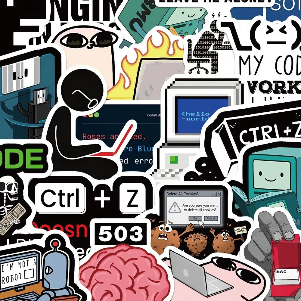 10-30-50pcs-Funny-Programming-Meme-Decoration-Stickers-Java-JS-Php-Docker-Html-Cloud-Waterproof ...