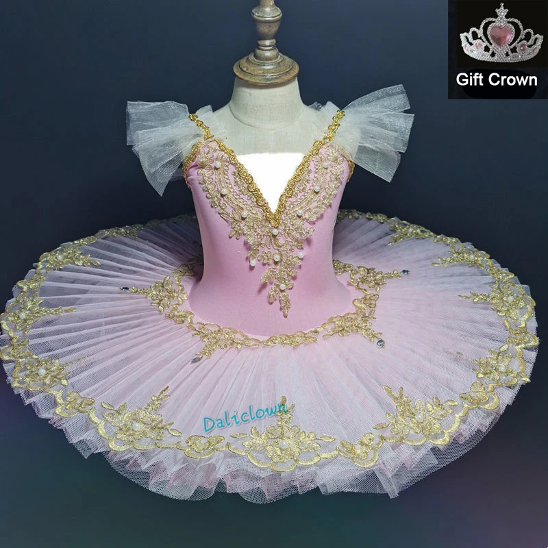 Ragazza-Tutu-di-balletto-professionale-vestito-di-Tulle-bianco-blu-rosa ...