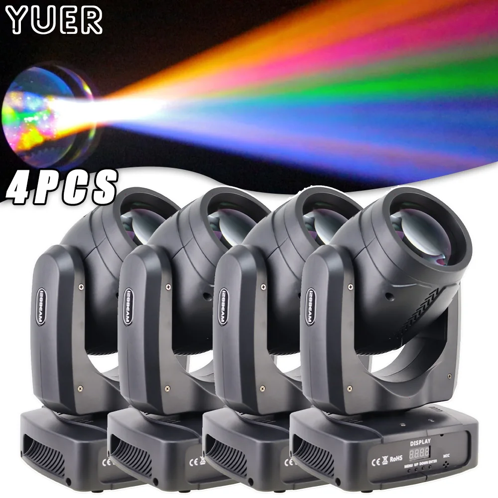 4PCS-180W-LED-Beam-Gobo-Moving-Head-Rainbow-Effect-18-Prism-Party-Dj ...