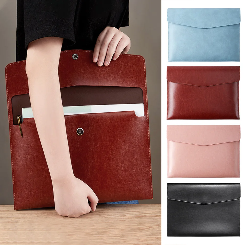 PU-Leather-Waterproof-With-Hooks-Expanding-Multipurpose-File-Folder-A4 ...