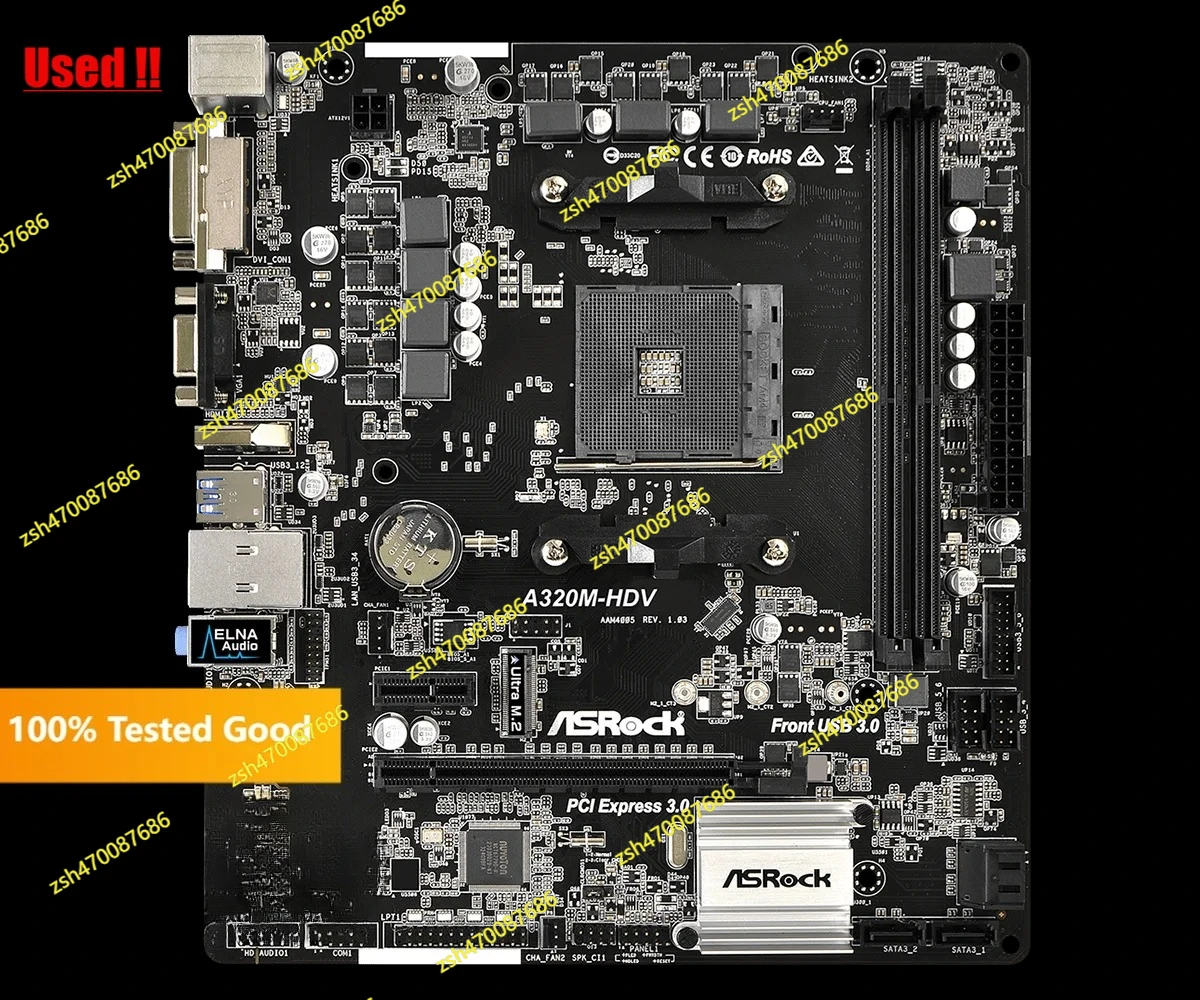 AMD A320 Chipset AM4 Interface A320M-HDV Desktop PC Motherboard Micro ...