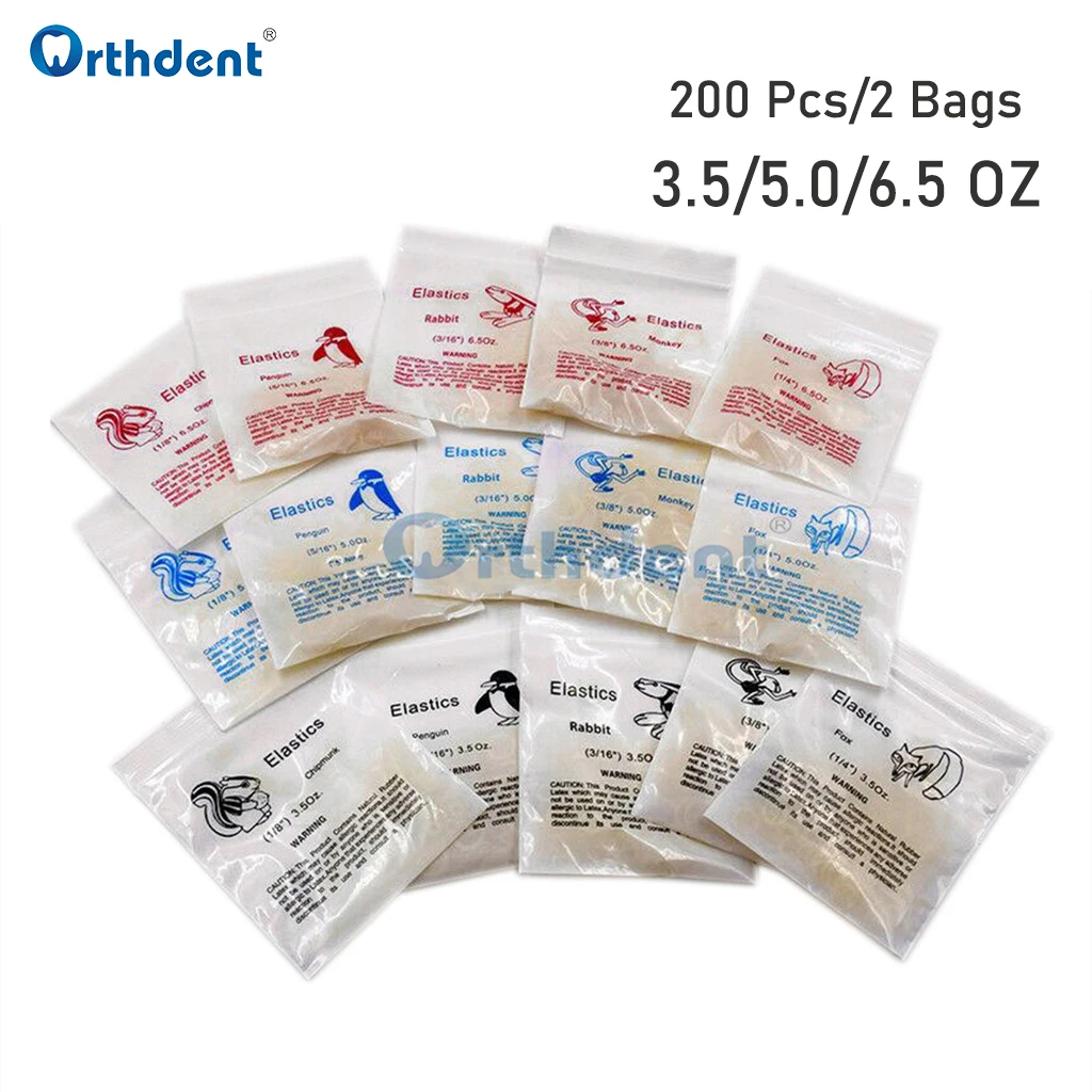 Bandas de goma para ortodoncia Dental, paquete de gomas elásticas de ...
