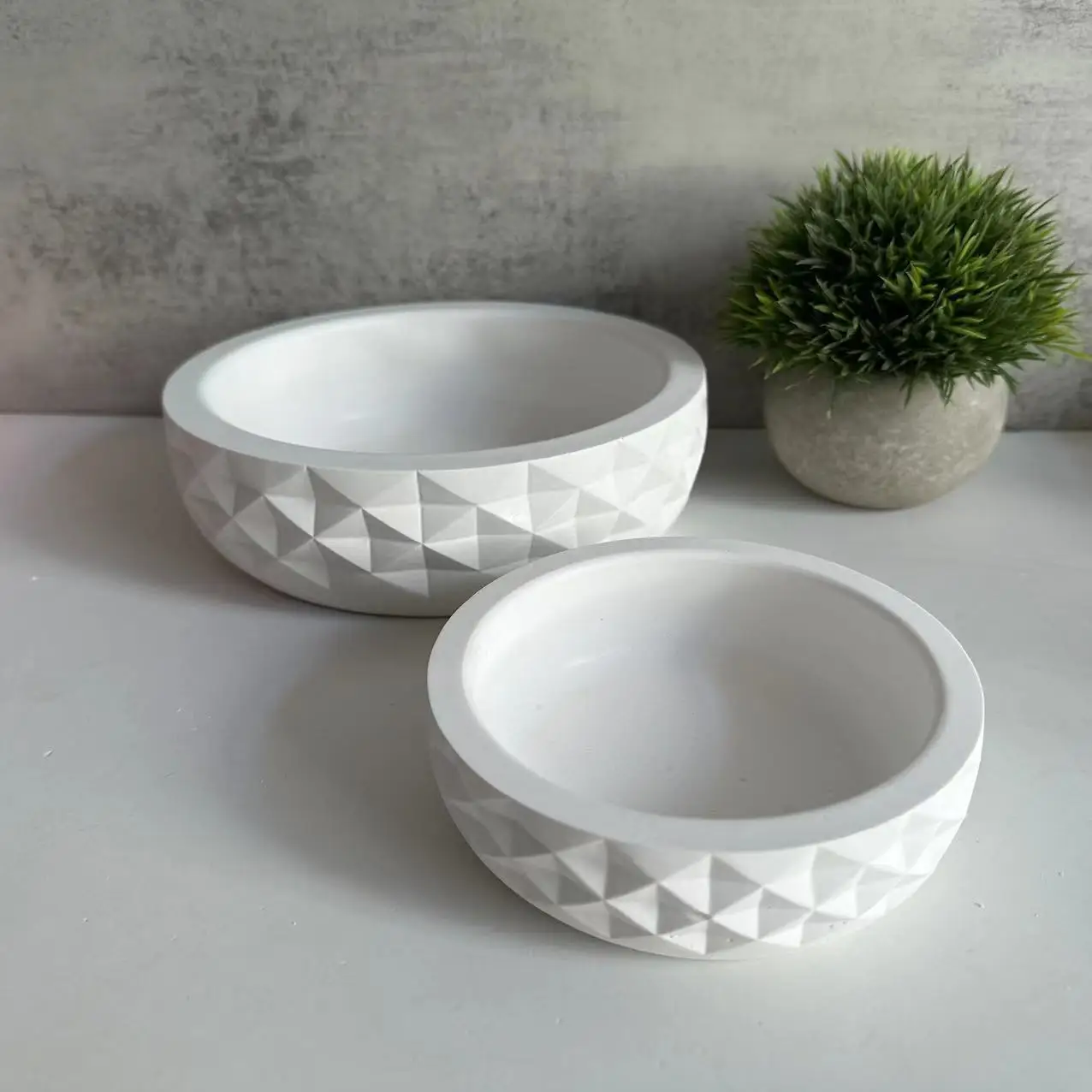 Diamond-Patterned-Bowl-Silicone-Mold-Plate-Tray-Plaster-Mould-Drip ...