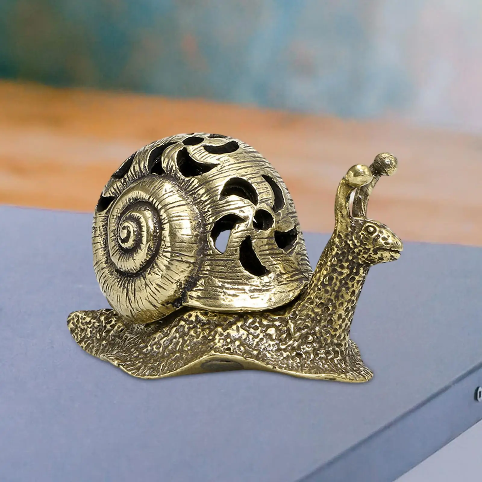 Incense Burner Snail Censer Antique Brass Desktop Incense Holder for ...