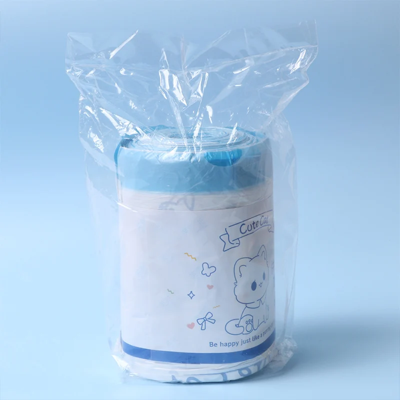 100 piezas/rollo de bolsa de basura con cordón, bolsa de basura gruesa ...