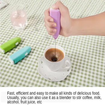 Mini Electric Coffee Blender Handheld Eggbeater Bubble Drink Stir Bar ...