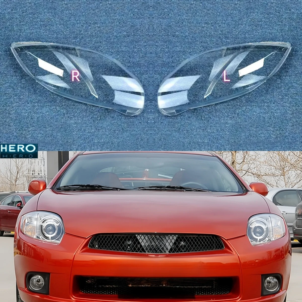 For-Mitsubishi-Eclipse-2008-2009-Headlight-Lens-Cover-Transparent ...
