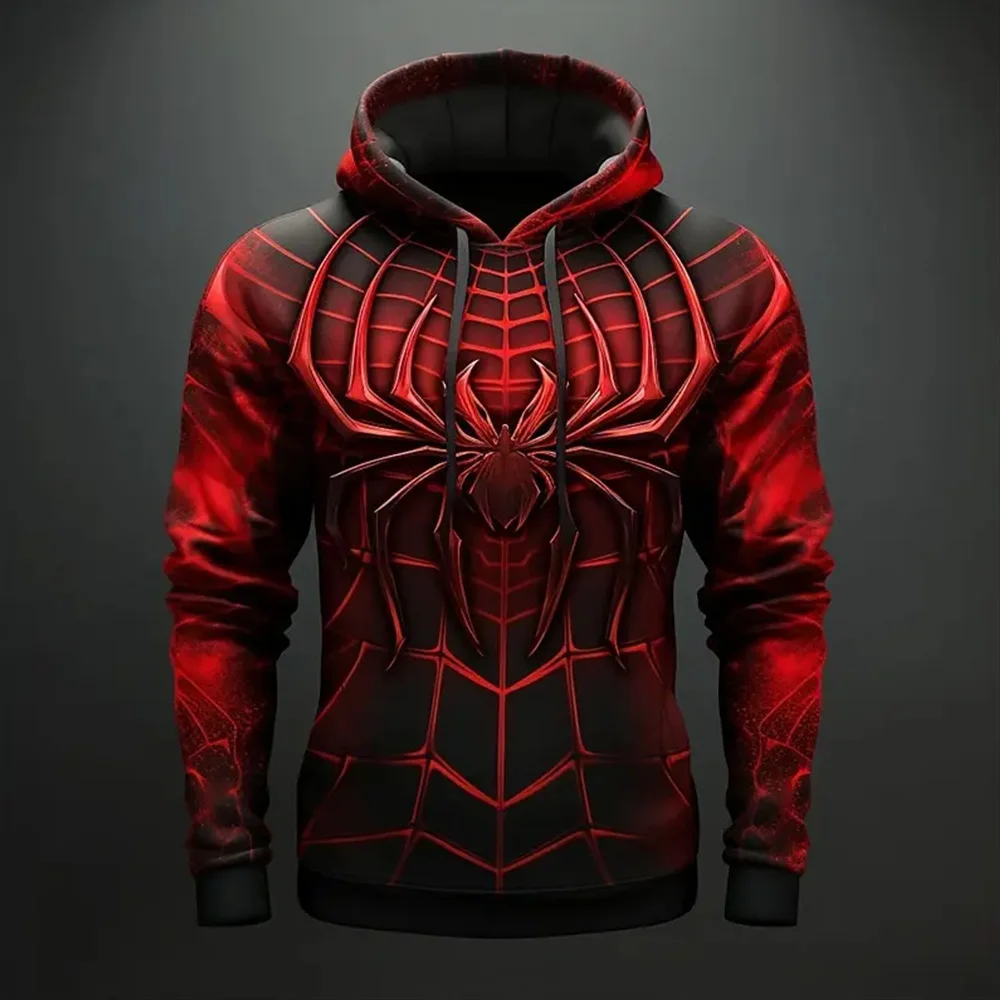 Vintage-men-s-sweatshirt-3D-spider-print-casual-hoodie-Autumn-winter ...