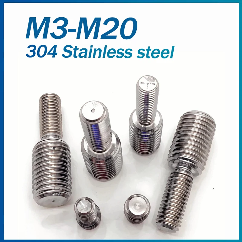304 Stainless Steel Double Head Transfer Screws M3 M4 M5 M6 M8 M10 M12 ...