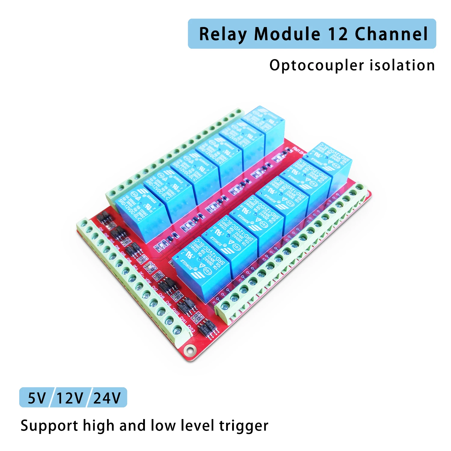 5V-12V-24V-Twelve-12-Channel-Module-Board-Shield-with-Optocoupler ...