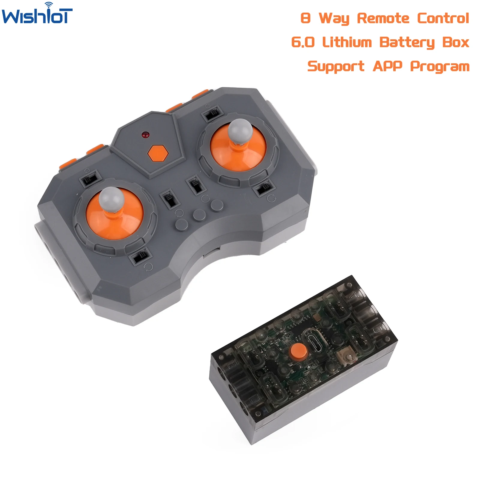 MOC 8 Channel Remote Control with 6.0 Lithium Battery Box Support APP ...