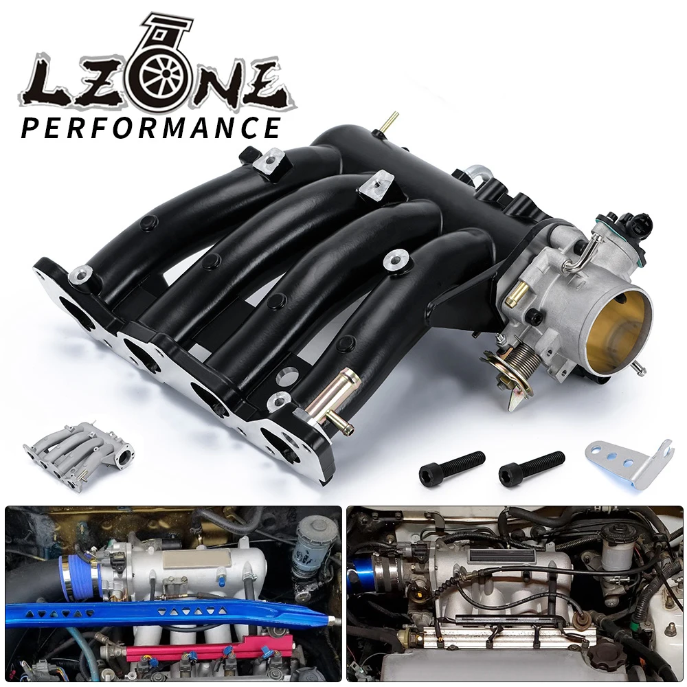 LZONE-Aluminum-D15-D16-D-SERIES-Intake-Manifold-With-70mm-Throttle-Body ...