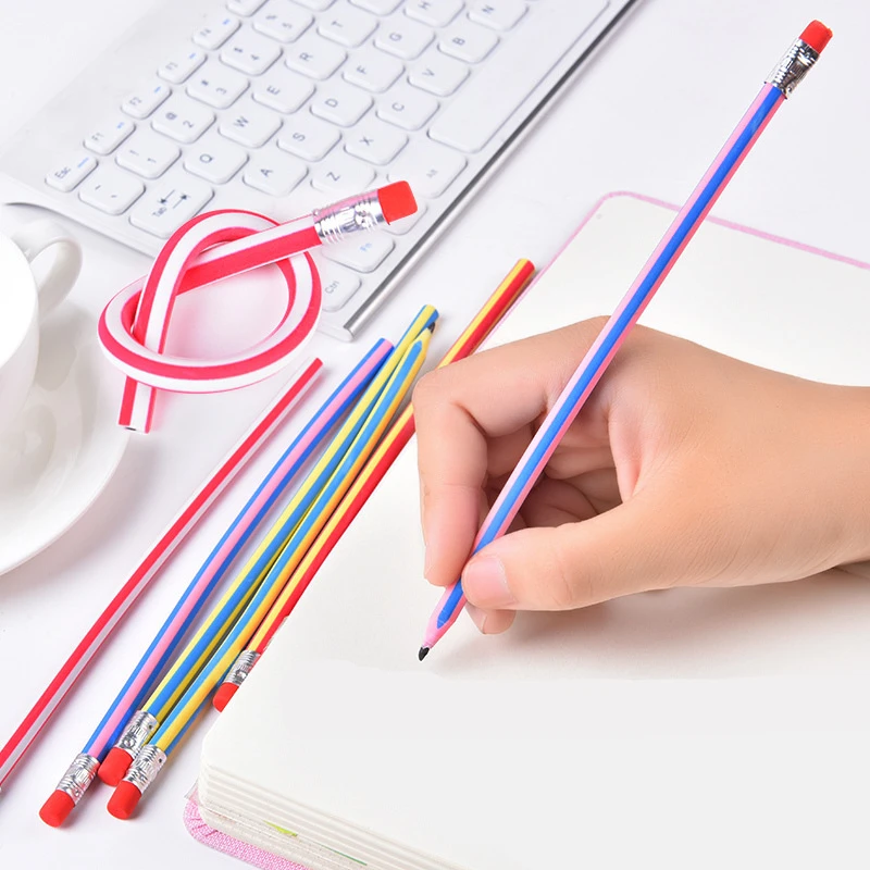 6Pcs-set-Creative-Magic-Flexible-Soft-Pencil-with-Eraser-Stationery ...