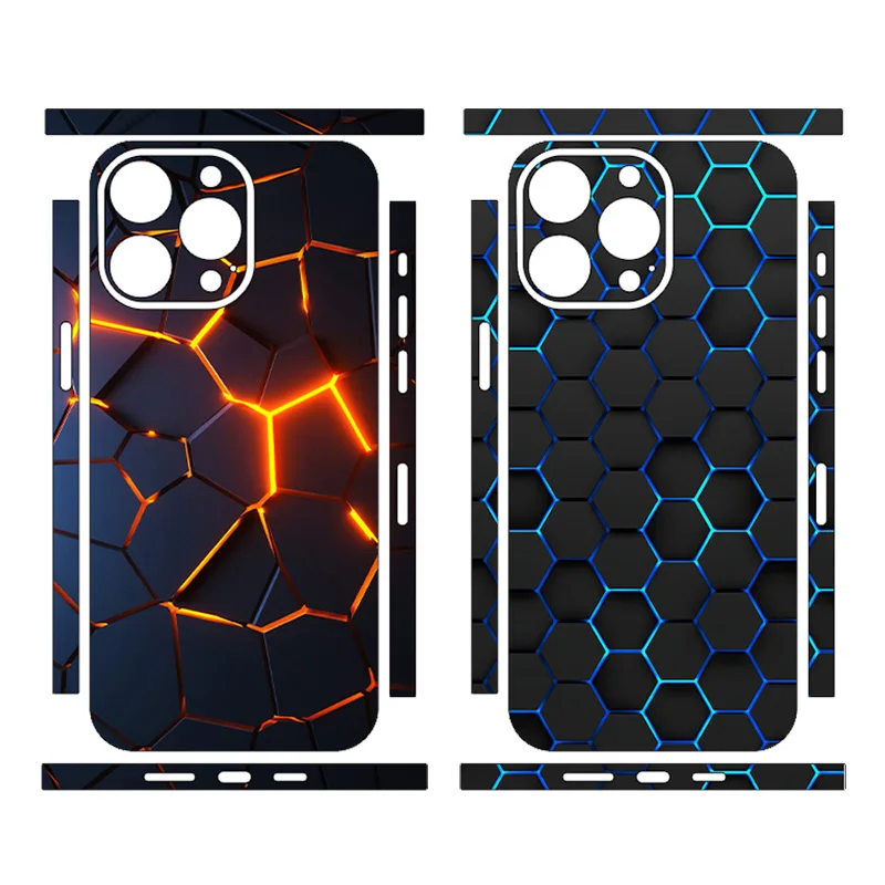 Skin-for-iPhone-15-14-13-12-11-Pro-Max-XS-XR-Decal-Honeycomb-Cracked ...