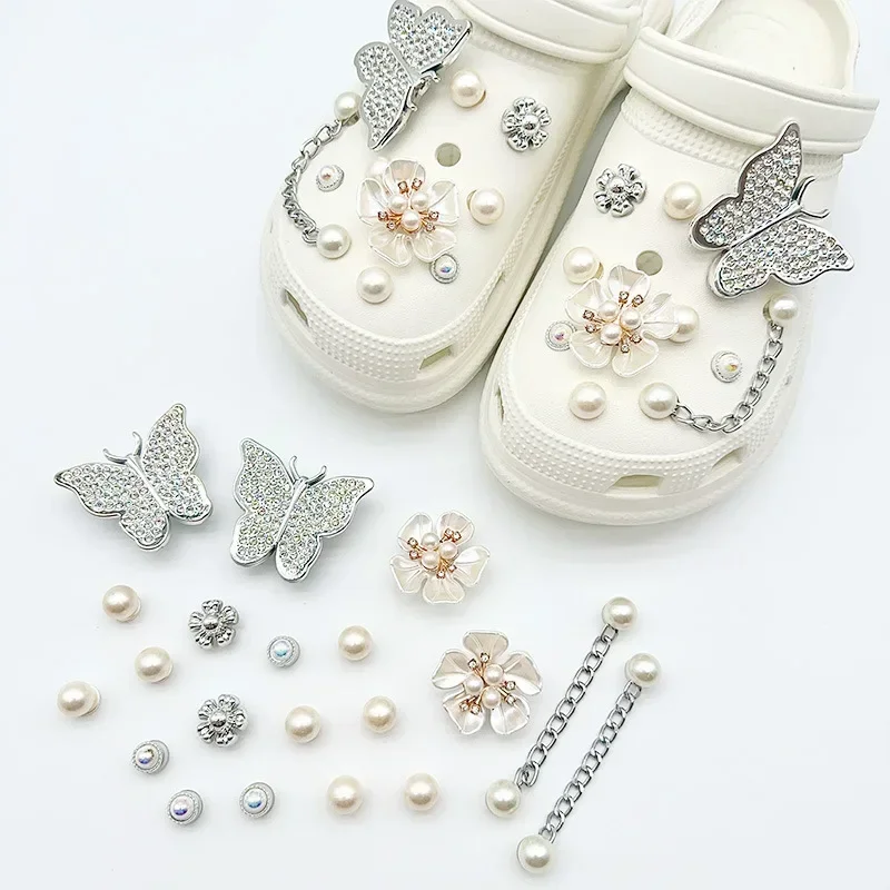 Metal Fashion Set Hole Shoe Charms Accessories PVC Shoe Buckle Cute ...