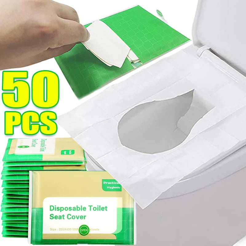 10-50pcs-Disposable-Toilet-Mat-Portable-Waterproof-Soluble-Water-Toilet ...