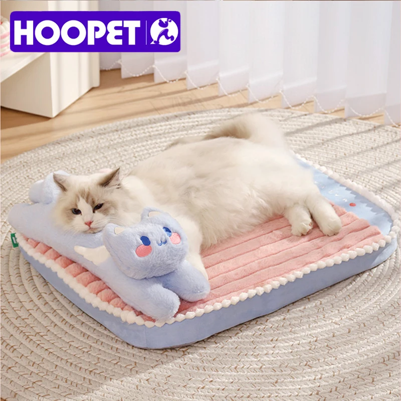HOOPET-Soft-Cat-Bed-Mats-Pet-Sleeping-Cushion-for-Cats-Small-Dogs-Cute ...