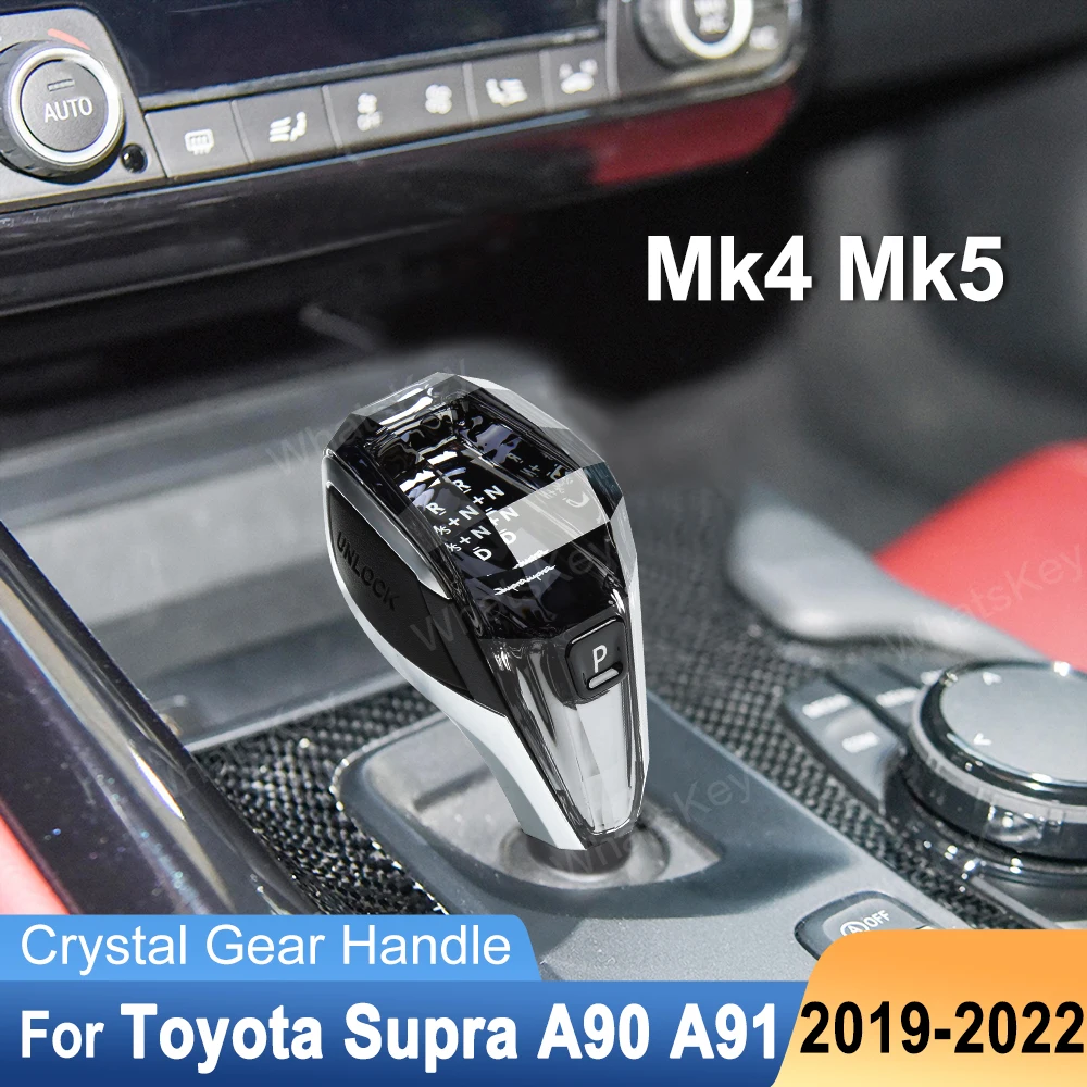 3Piece-Set-Crystal-Gear-Shift-Knob-For-Toyota-Supra-GR-Sport-A90-A91 ...