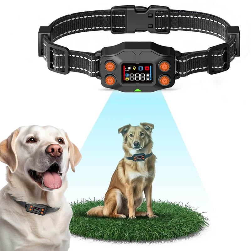 New Upgrade Smart GPS Wireless Dog Fence, Pet Training Collar ...