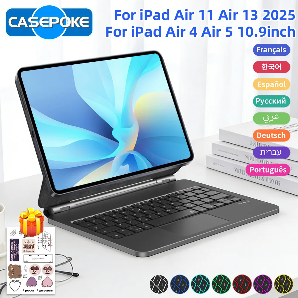 Magic Backlit Bluetooth Keyboard For iPad A16 11th 2025 10th Gen Pro 11 ...