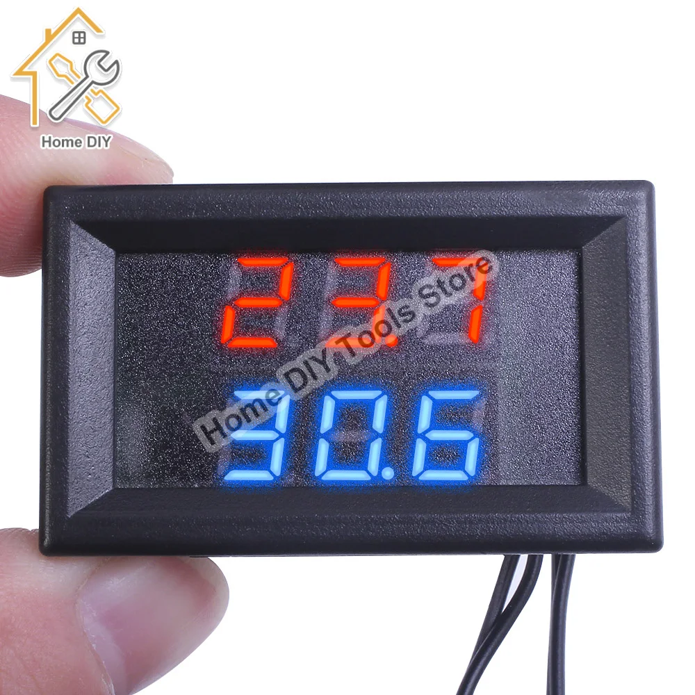 DC 4 28V LED Double Display Digital Thermometer On Board Thermometer ...