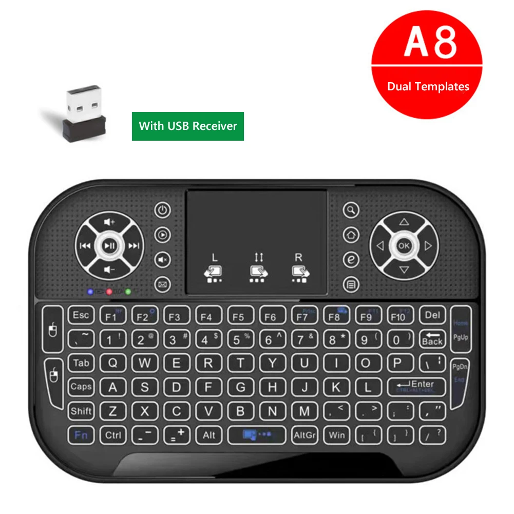 A8-Backlit-Mini-Wireless-Keyboard-2-4G-Bluetooth-Air-Mouse-Remote ...