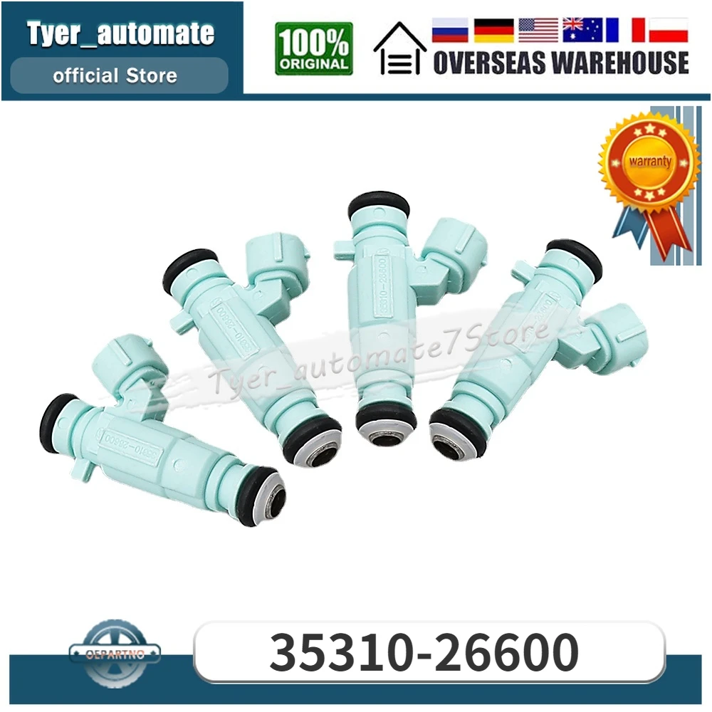 For Hyundai Kia 4Pcs Fuel Injectors 35310-26600 3531026600