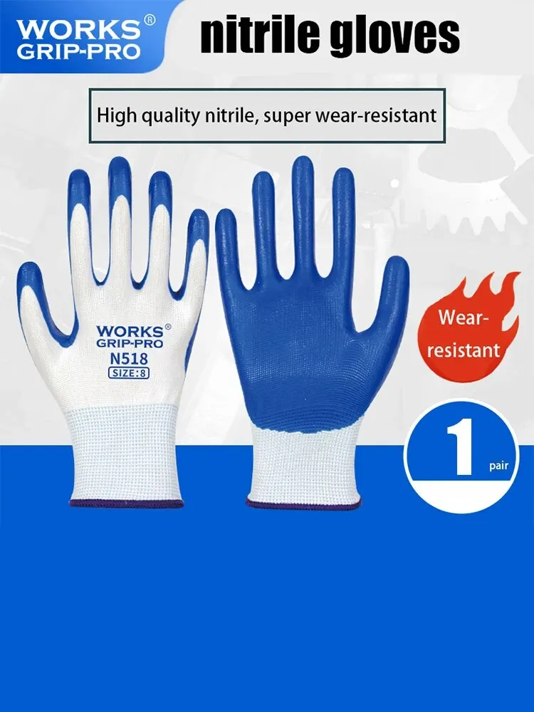 1-Pair-Of-Non-slip-Wear-resistant-Breathable-Nitrile-Gloves-Industrial ...