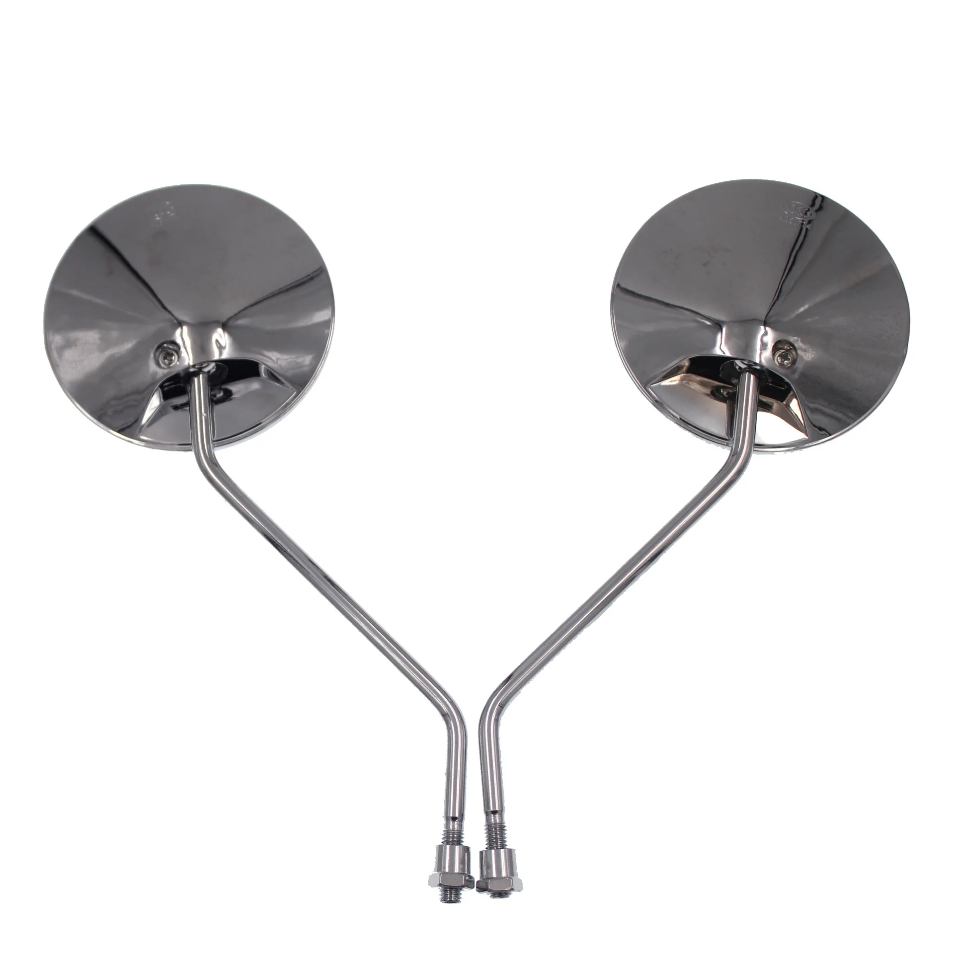 8mm-Silver-Universal-Round-Side-Mirrors-for-Motorcycle-Electric-Bike ...