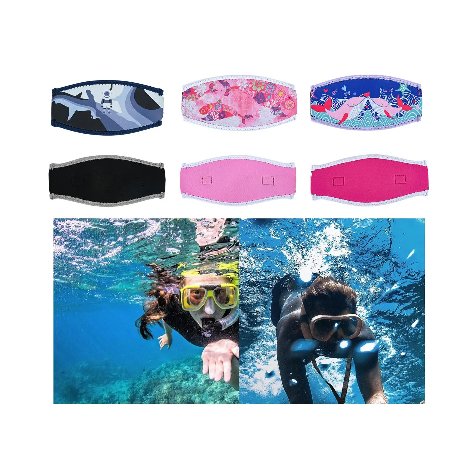 Scuba-Neoprene-Waterproof-Diving-Mask-Strap-Cover-Underwater-Snorkeling ...