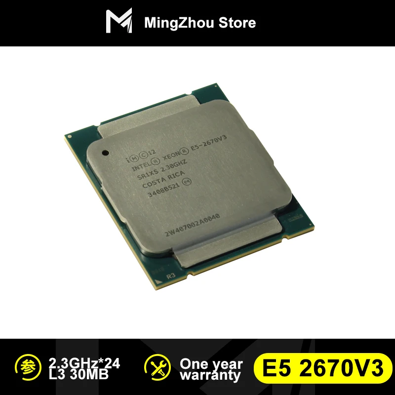 Intel Xeon CPU versione ufficiale E5-2670V3 SR1XS X99 2.30GHZ 30M 12 ...