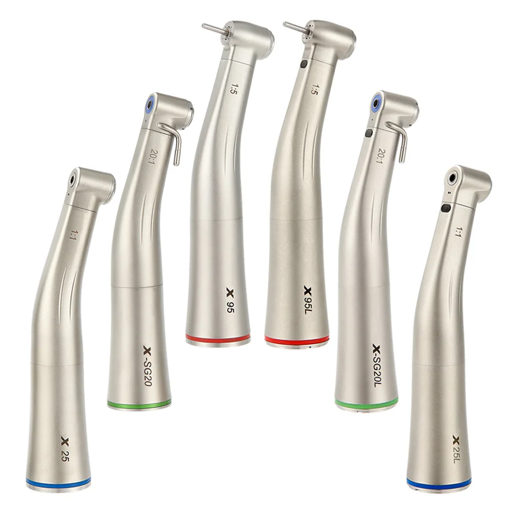 Dental Low Speed Handpiece Fiber Optical Handpiece LED Straight Contra ...