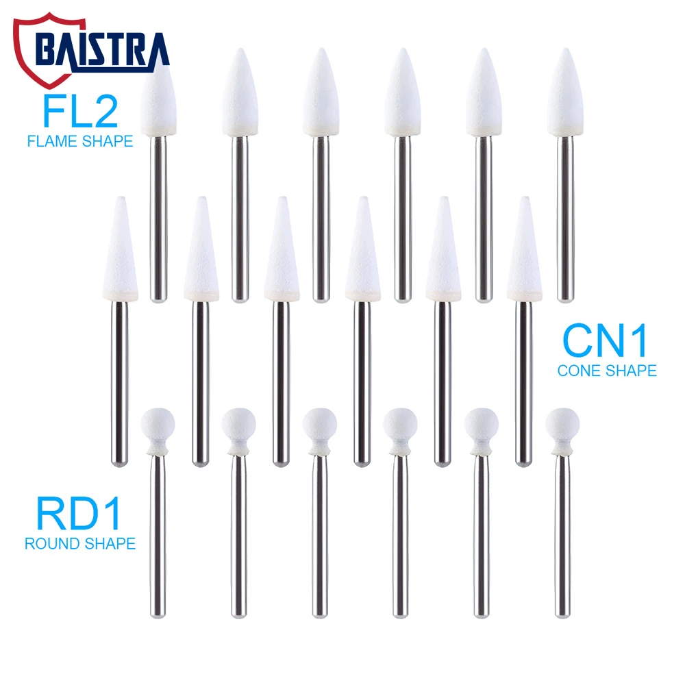 12pcs Dental White Stone Polishers Fg Polishing Kit Burs Abrasion ...