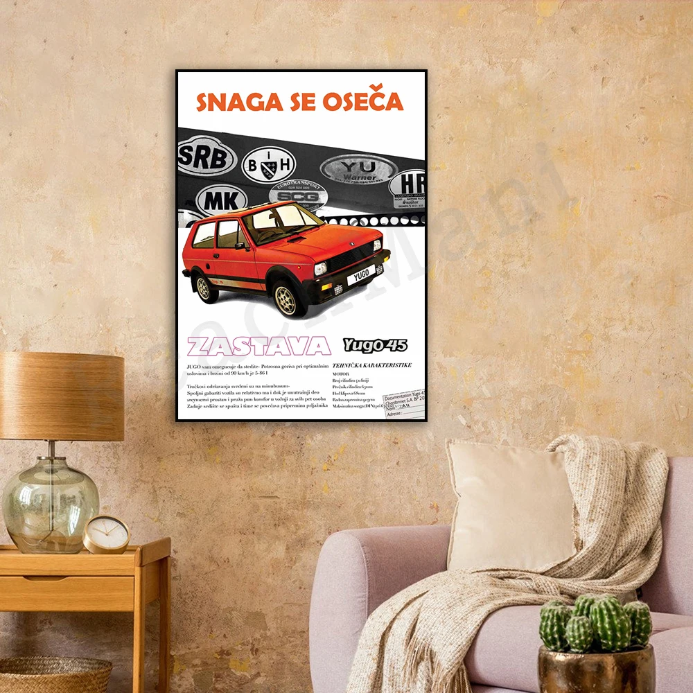 Yugo-Zastava-Yugoslavia-Nostalgic-Car-Poster-Vintage-Old-Time-Vintage ...