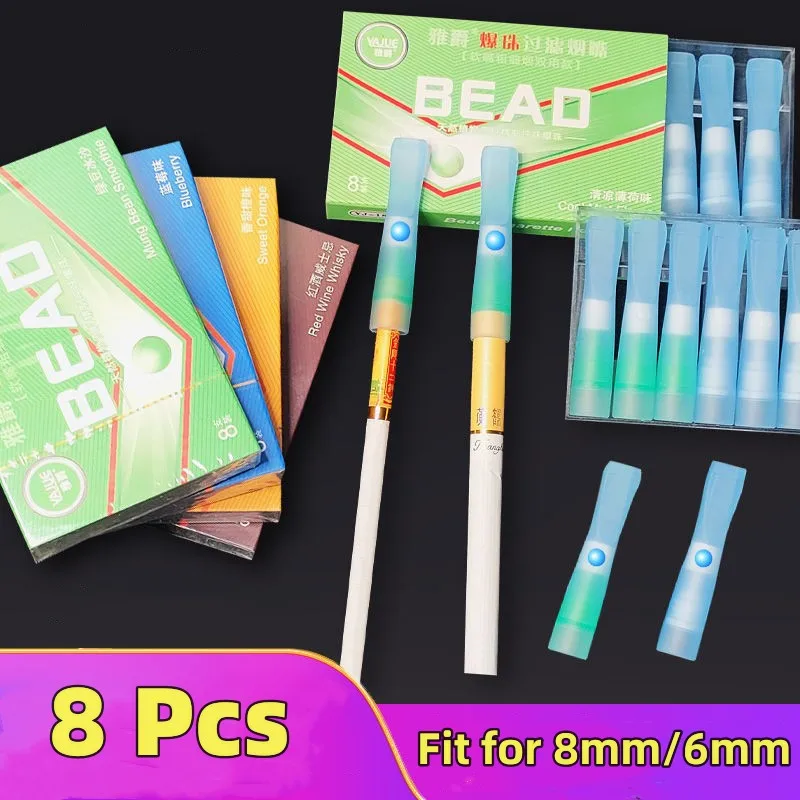 8-Pcs-Disposable-Mint-Fruit-Smoke-Filter-Explosion-Bead-Cigarette ...