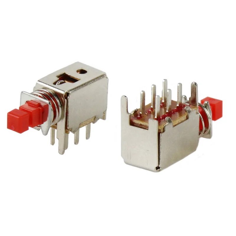 10pcs A03 03 6pin TV Power Switch With Spring Self locking Red DC ...
