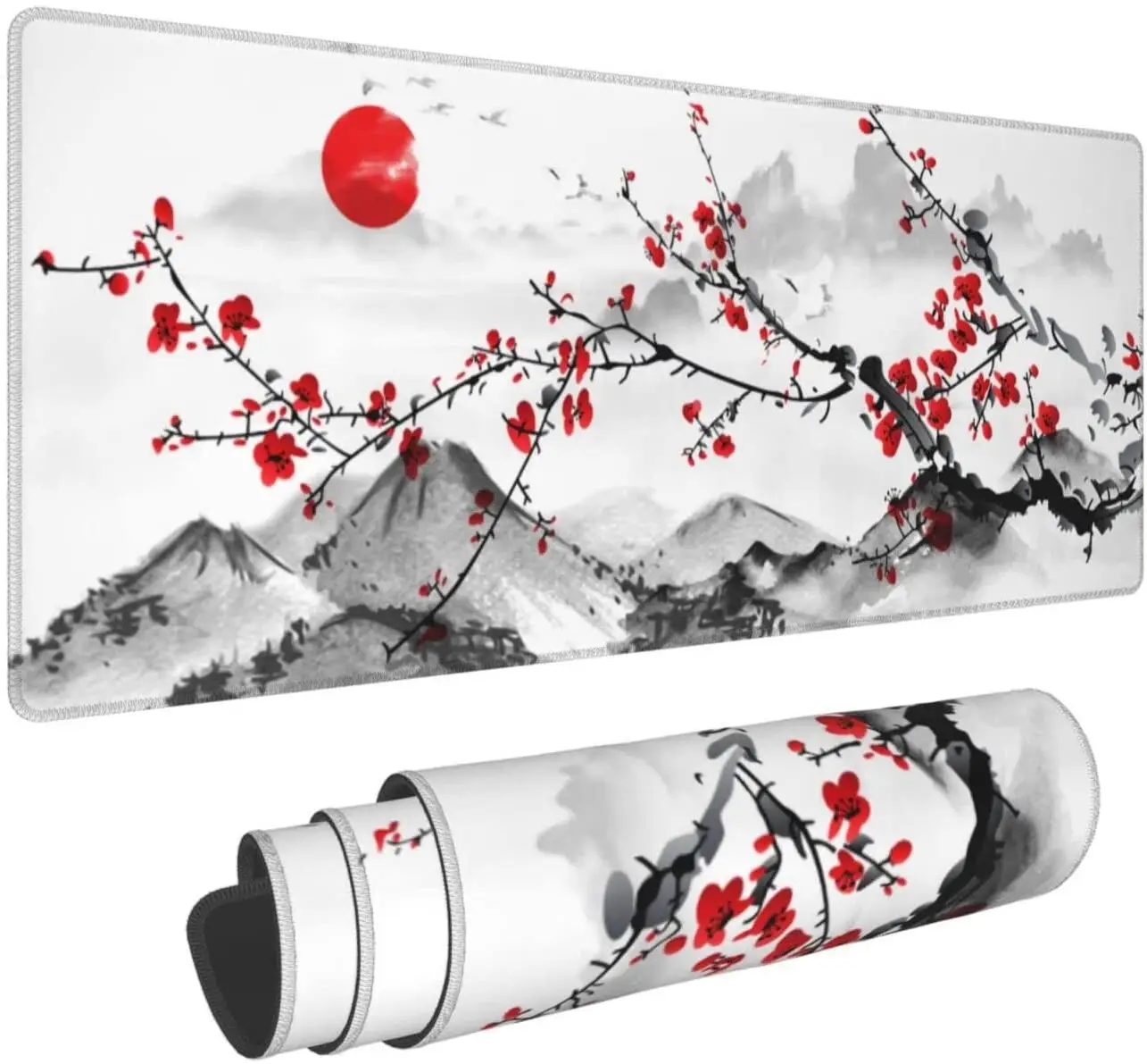 Gaming-Mouse-Pad-900x400-Japanese-Sakura-Mousepad-Extended-Large-Non ...