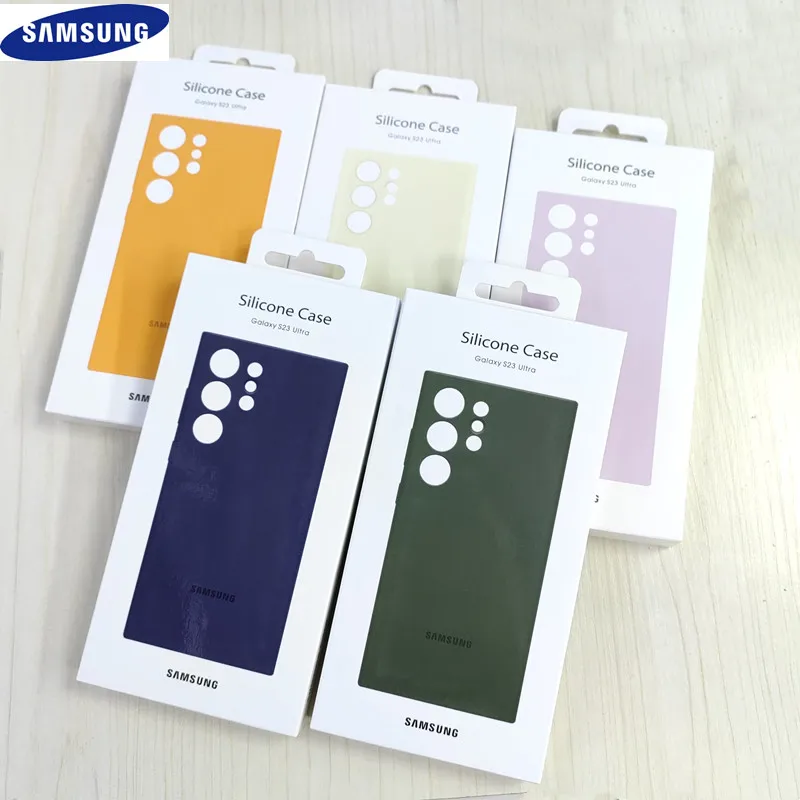 Original-Samsung-Galaxy-S23-Ultra-S23-Plus-S23-S23-Silky-Silicone-Cover ...