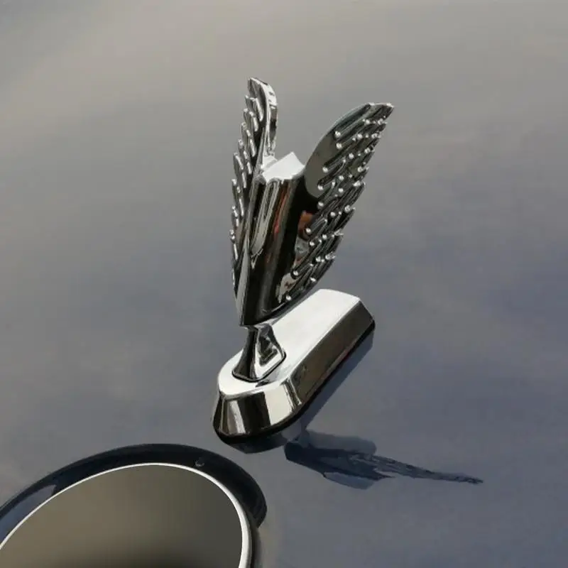 Hood Ornament Wings Metal Angel Wings Front Hood Car Sticker 3D Emblem ...
