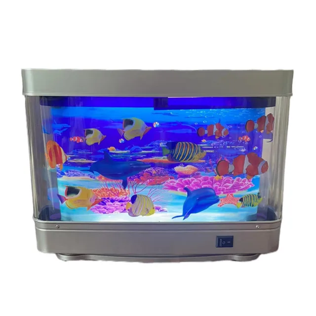 Led Fish Tank Lamp Sea View Fish Creative Simulation Aquarium ...