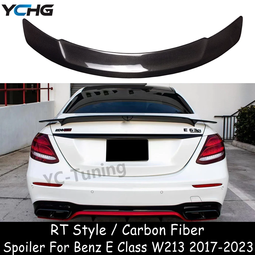 W213 RT Style Carbon Fiber Rear Trunk Spoiler for Mercedes Benz E Class ...