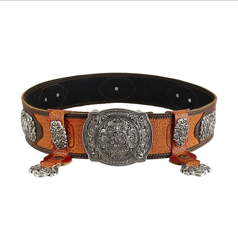 Cow-leather-Men-s-Belt-adult-style-pure-cowhide-retro-traditional-belt ...