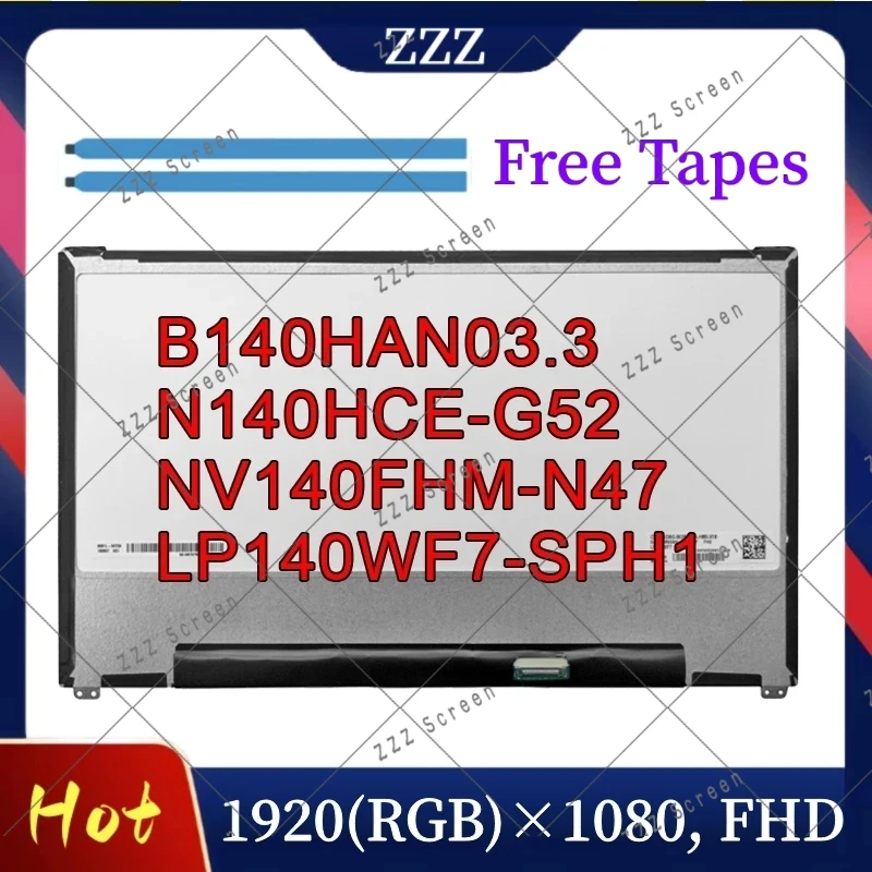 N140HCE-G52 Fit NV140FHM-N47 B140HAN03.3 LP140WFS-SPH1 For DELL ...