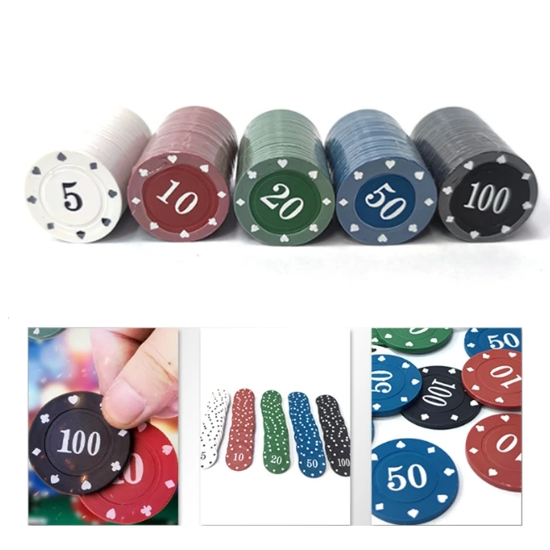 100-Pcs-Plastic-Chips-Denominations-Printed-Casino-Chip-Counting-Discs ...