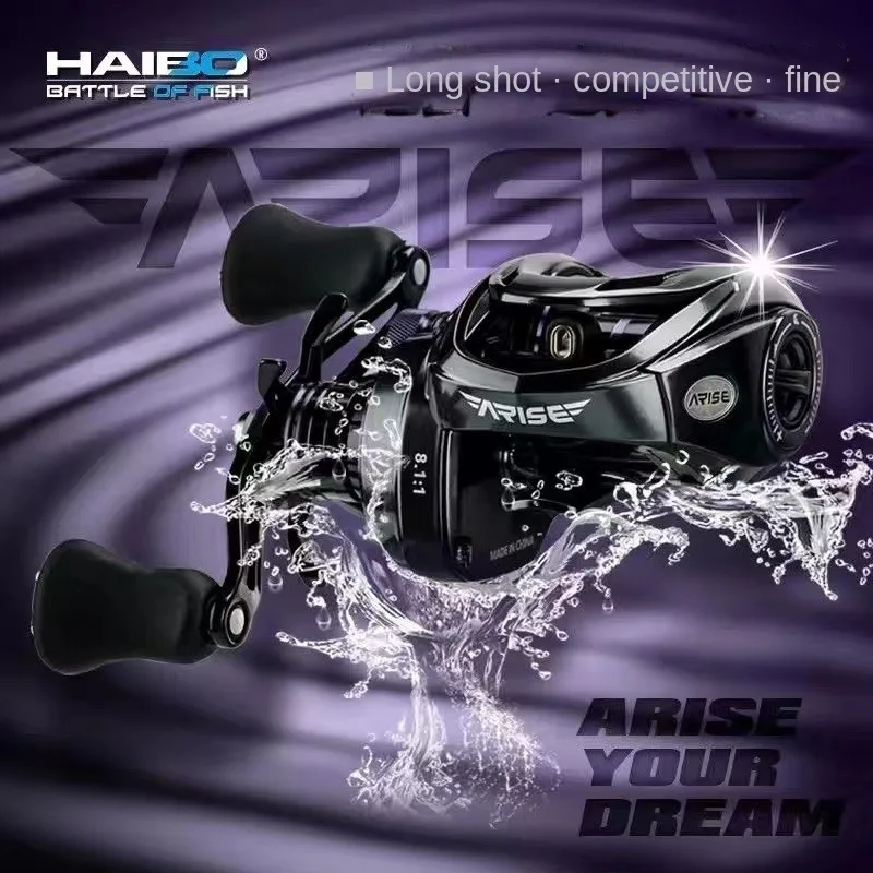 Haibo ARISE AMC Baitcasting Fishing Reel 11B+1RB 6.4:1 8.1:1 Freshwater Sea Carretilha De Pesca ...
