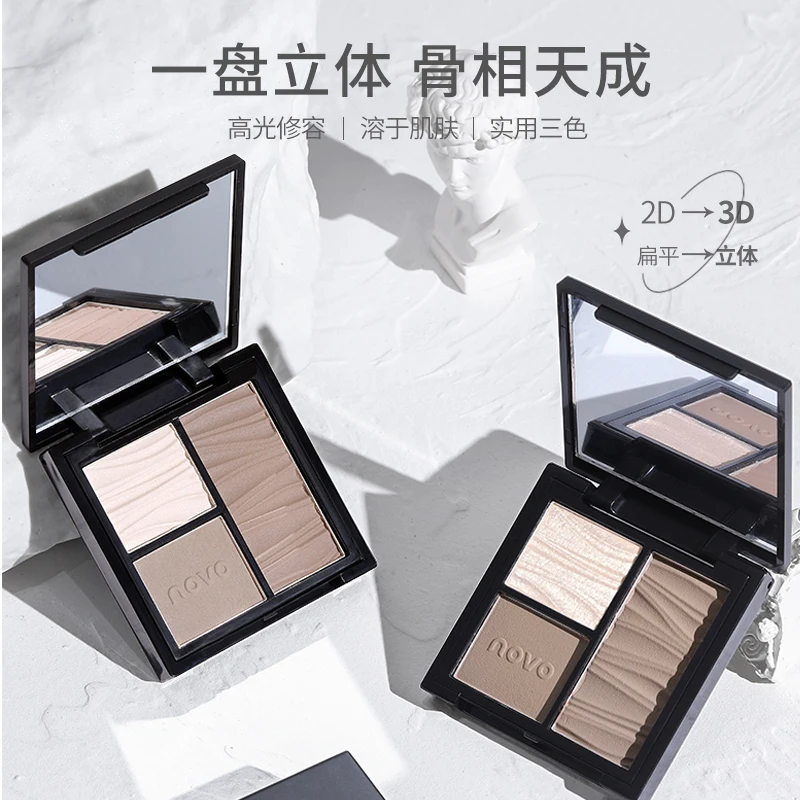 New-Face-Makeup-Palette-3D-Highlight-Contouring-Compact-Powder-3-Color ...